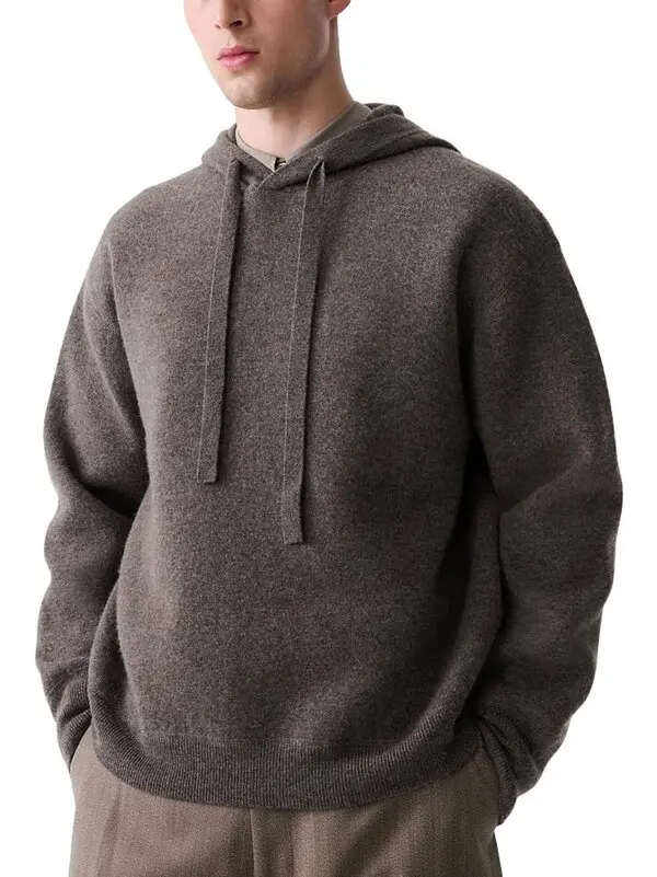 Studio Nicholson Wool & Cashmere Hoodie - Mouse