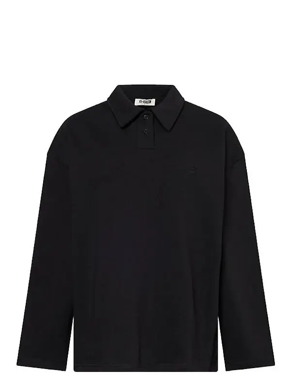 4TH & RECKLESS Marigold Logo-print Cotton Top - Blck