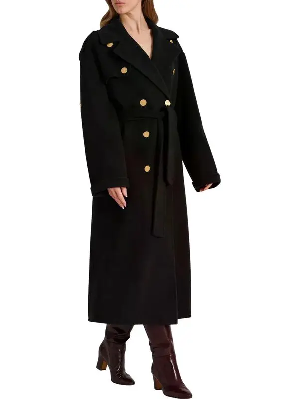 Alberta Ferretti Double-breasted Belted Coat - Black