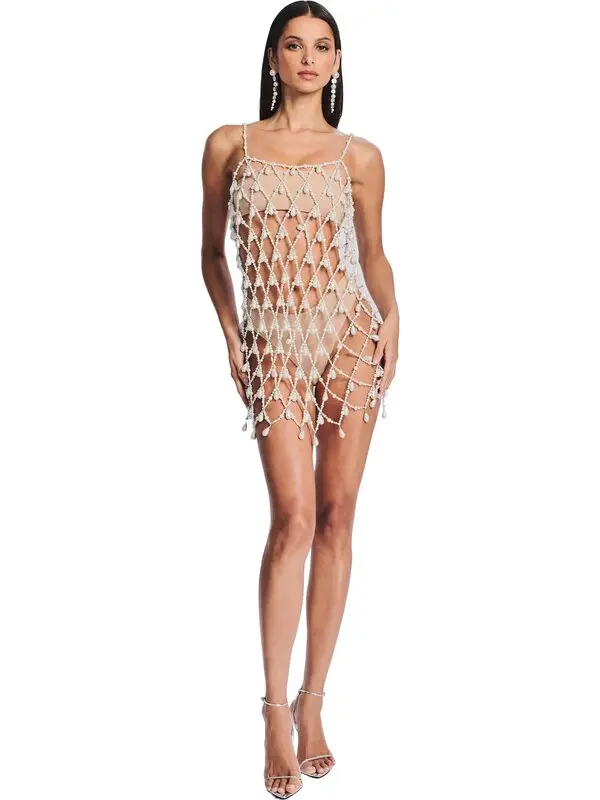 Retrofete Tulum Pearl Dress - White