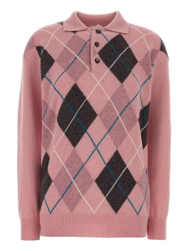 JW Anderson Wool Polo Shirt - Pink