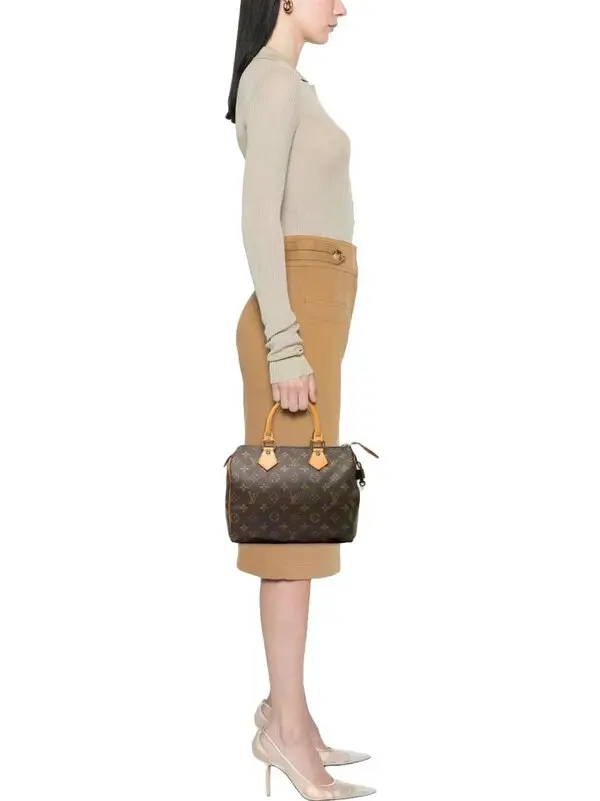 LOUIS VUITTON 1993 Monogram Speedy 25 Boston Bag - Brown