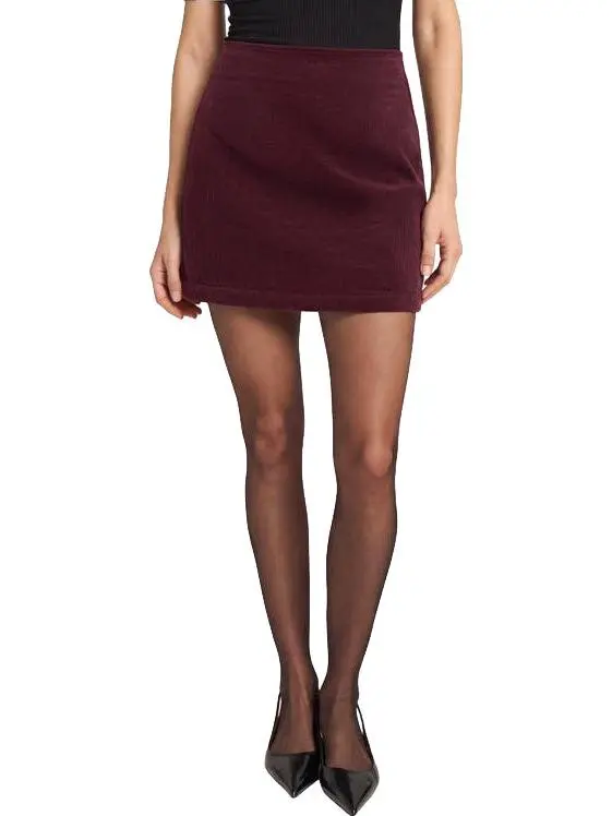 Matty M. Pearl A-line Corduroy Miniskirt - Fig