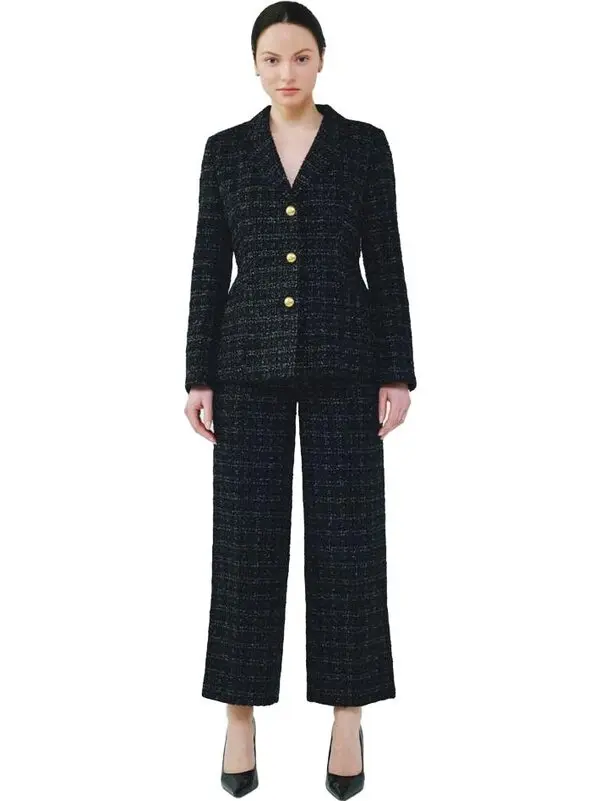 A.SHIMUS Single-breasted Fancy Tweed Jacket - Black