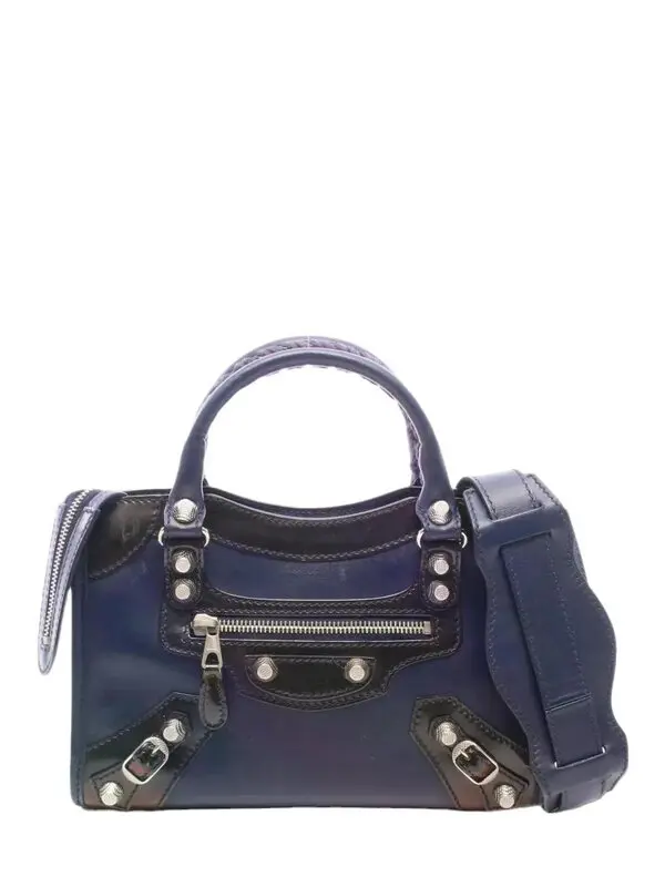 Balenciaga 2000s Mini City Satchel Bag - Blue