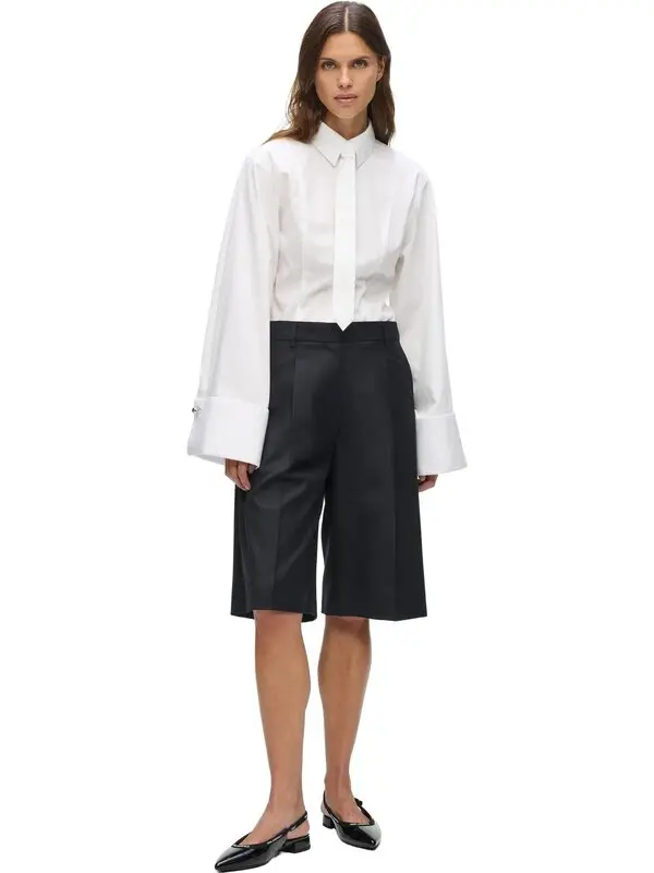 Karl Lagerfeld Straight-leg Bermuda Shorts - Black