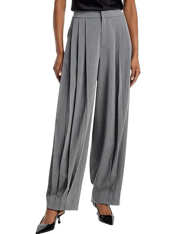 Cinq À Sept Cassara Pleated Pants - Medium Grey