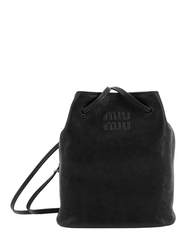 Miu Miu Leather Mini Crossbody Bag - Black