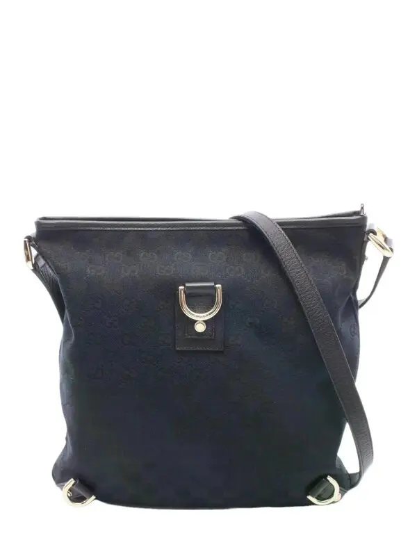 Gucci 2010s Abby Gg Canvas Shoulder Bag - Black