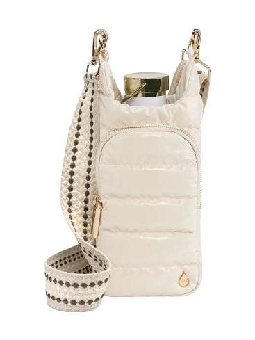 WANDERFULL Hydrobag Crossbody Water Bottle Bag - Ivory Lacquer