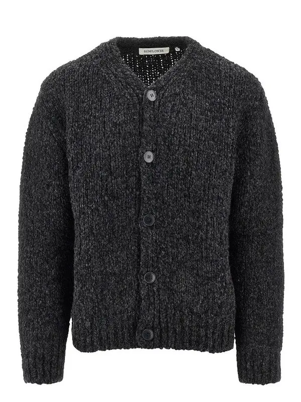SUNFLOWER John' Wool And Alpaca Cardigan - Grey