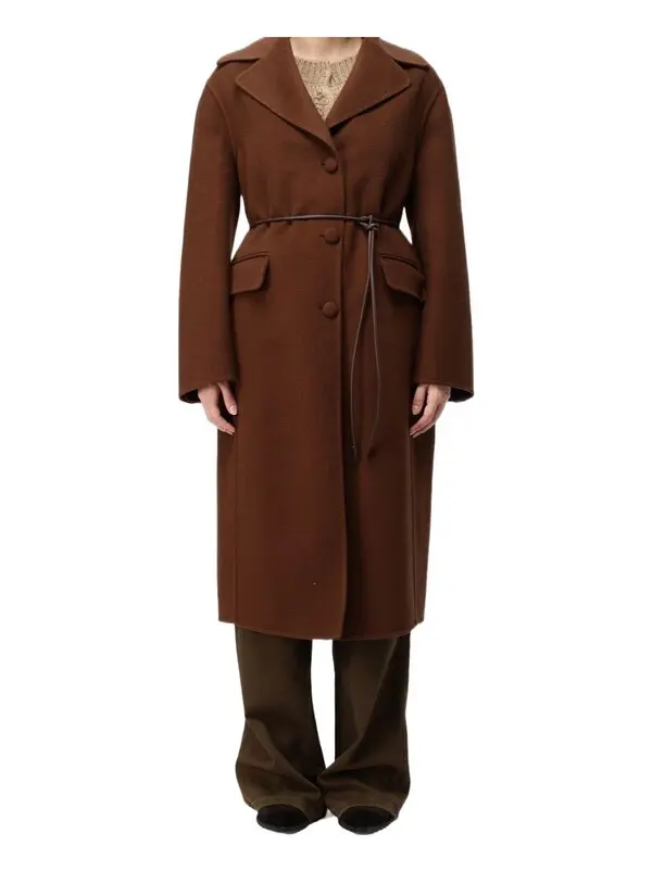 Ermanno Scervino Single-breasted Flap-pocket Coat - Brown
