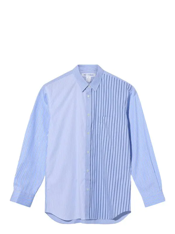 Comme Des Garçons Long-sleeved Collared Shirt - Blue