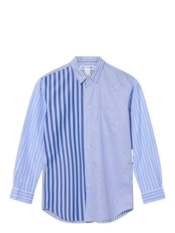 Comme Des Garçons Long-sleeved Collared Shirt - Blue