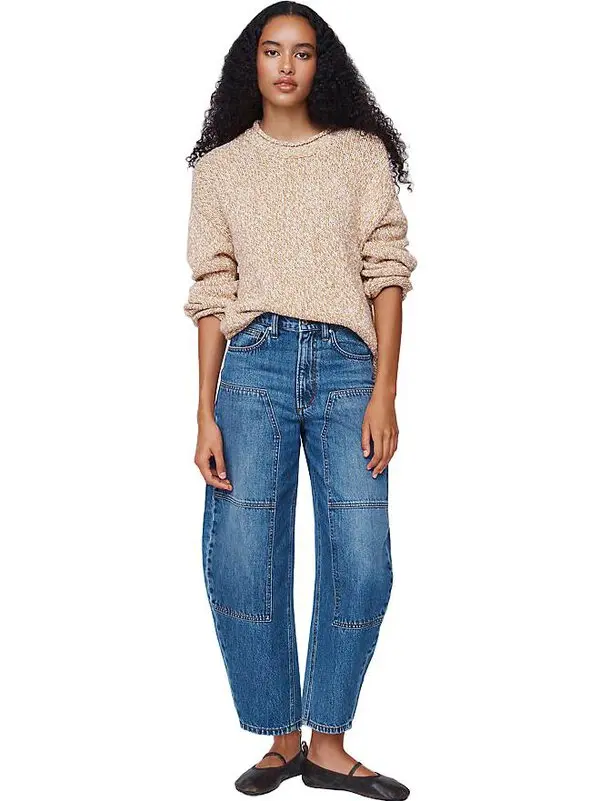 Joe's Jeans Billie Ankle High Rise Barrel Jeans - Medium Denim