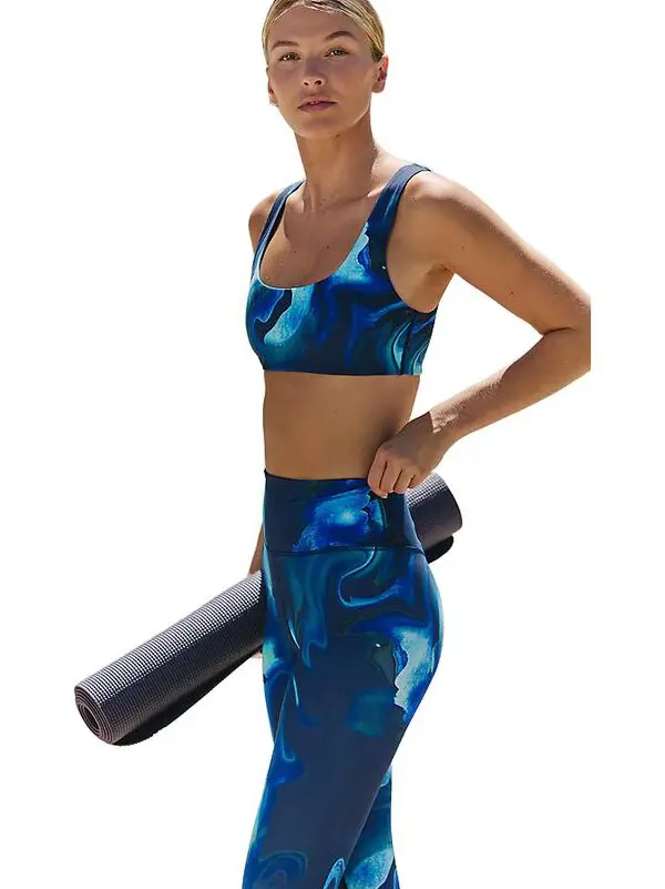 Spiritual Gangster Night Sky Tate Sports Bra - Blue Pattern
