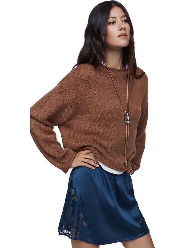 PILCRO Campbell Roll Neck Sweater - Camel