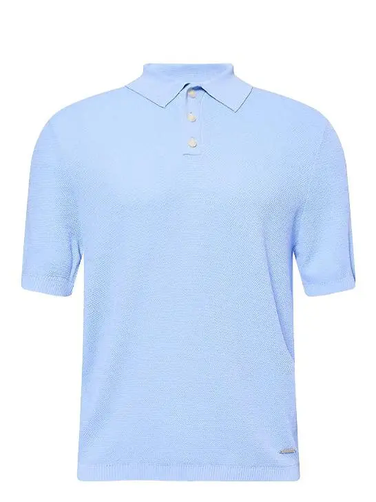 BELIER Hollis Textured Knitted Shirt - Sky