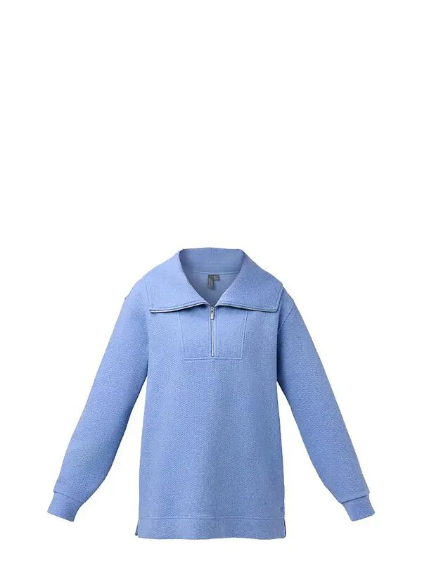 Sweaty Betty Tranquil Half-zip Jersey Sweatshirt - Fadedblue