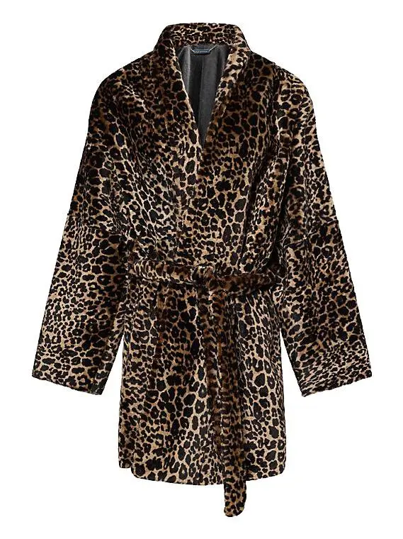 Nour Hammour Raquel Leopard-print Shearling Coat - Plush Leopard