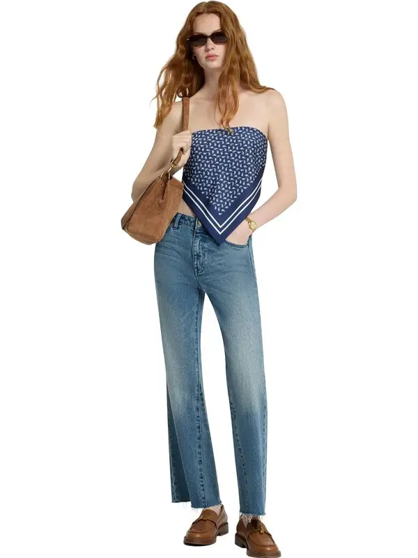 Michael Kors Maia Denim Flared Jeans In Size By - Blue