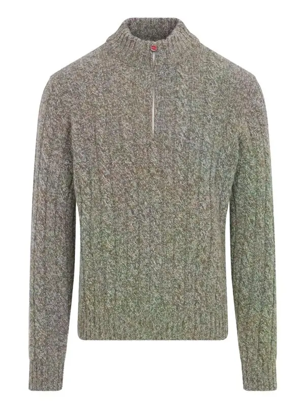 Kiton Marled Ribbed-knit Sweater - Grey
