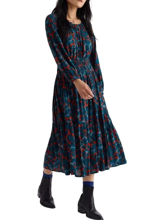 SEASALT CORNWALL Oak Apple Tiered Midi Dress - Beech Canopy Mix