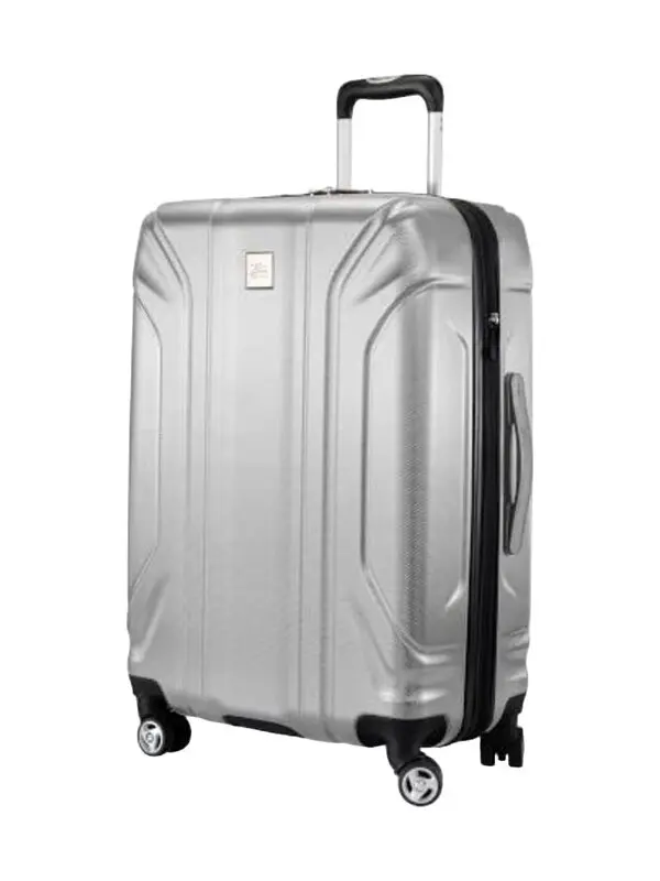 SKYWAY Nimbus 5.0 Hardside Expandable 24" Medium Checked Spinner Luggage - Silver