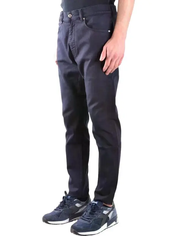 PAOLO PECORA Slim-fit Cotton Trousers - Blue