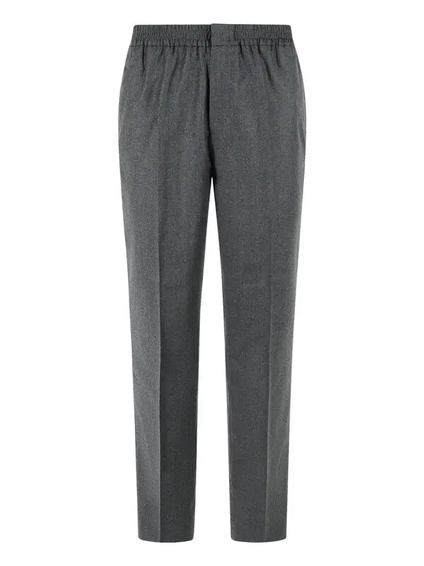 AMI Paris Grey Virgin Wool Trousers - Gray