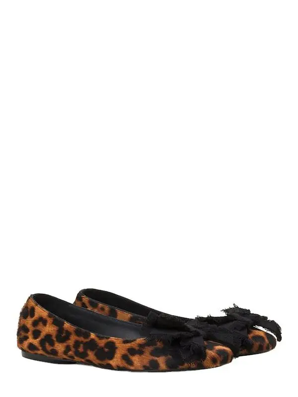 LANVIN Bow Pony Ballerina Flats - Leopard