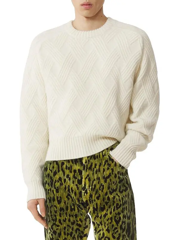 LANVIN Cable-knit Wool Sweater - Cloud