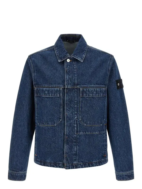 Stone Island 4100006' Denim Capsule Jacket - Blue