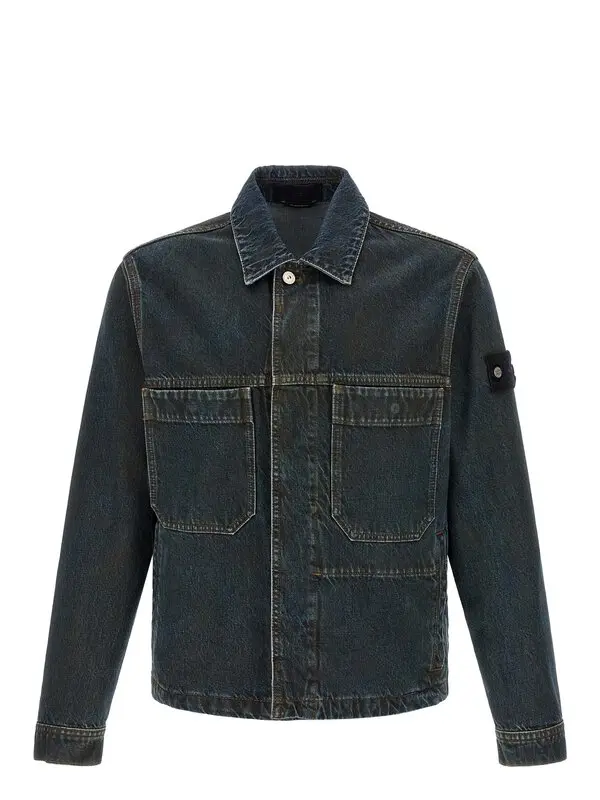 Stone Island 4100006' Denim Capsule Jacket - Blue
