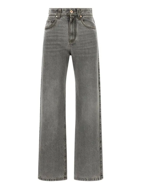 Brunello Cucinelli Grey 'contemporary Loose' Jeans - Gray