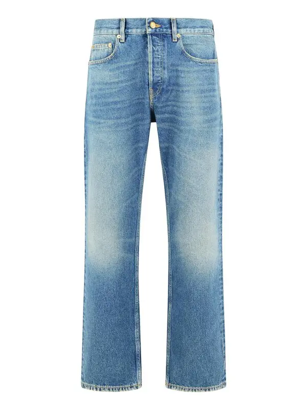 GOLDEN GOOSE Loose 'skate' Cotton Jeans - Blue