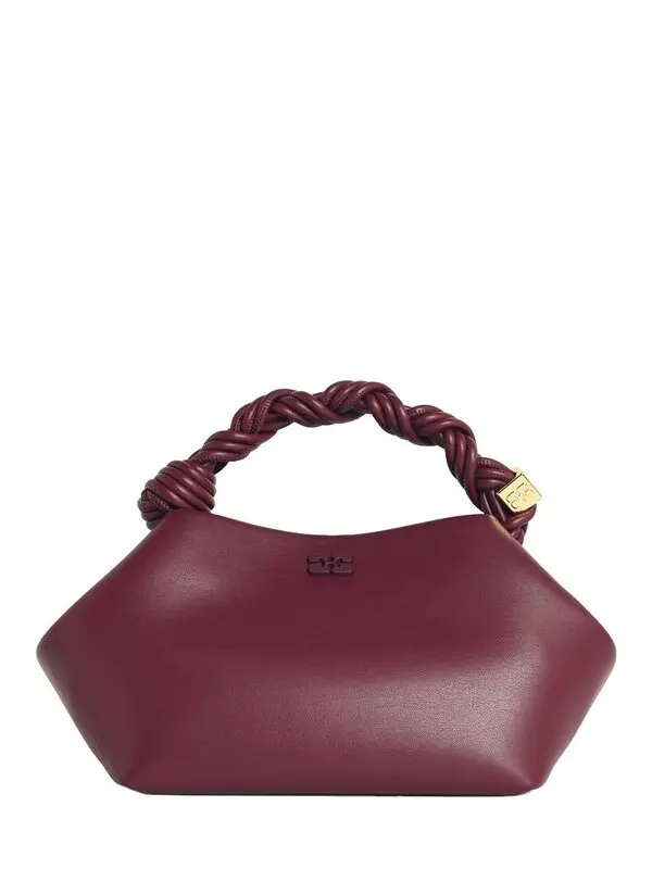 GANNI Burgundy Leather 'bou' Small Bag - Burgundy