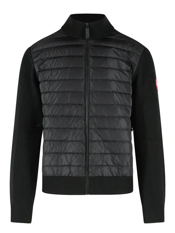 Canada Goose Hybridge' Padded Cardigan In Wool Blend - Black