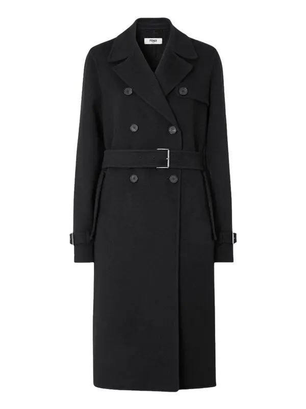 Fendi Ff Wool Trench Coat - Multicolor