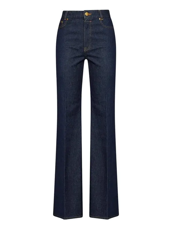 Zimmermann Harbour Blue Stretch Cotton Denim Slim-fit Flared Jeans - Multicolor