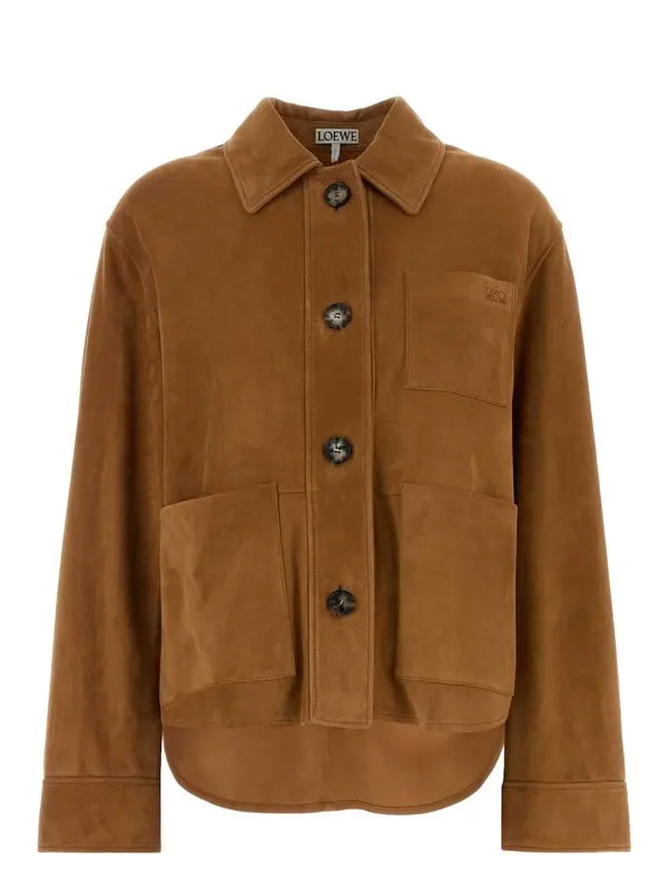 Loewe Caramel Suede Jacket - Brown