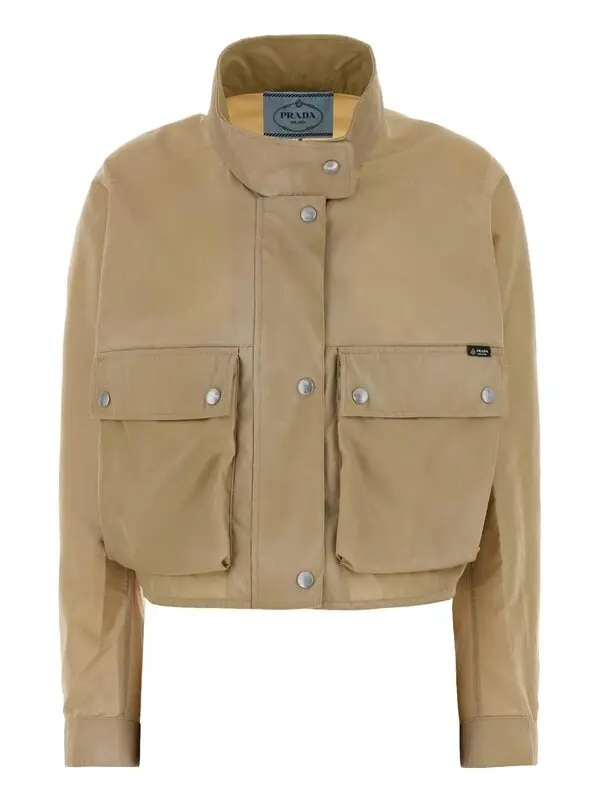 Prada Beige Re-nylon Jacket - Brown