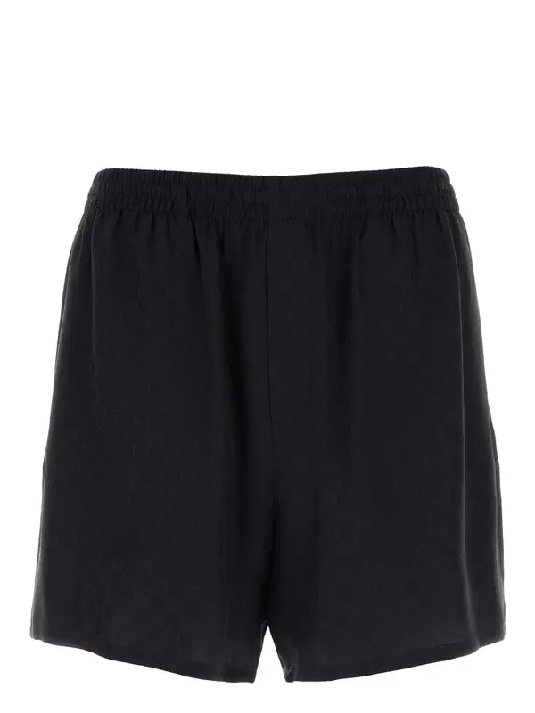 Gucci Gg Silk Bermuda Shorts - Black