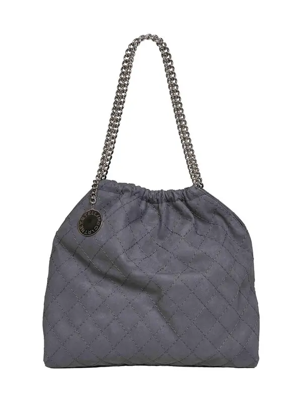 Stella McCartney Slate Grey Medium Falabella Drawstring Shoulder Bag - Multicolor
