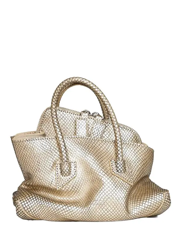 Attico Platinum Superattico 10 La Passeggiata Mini Top Handle Bag - Champagne Gold