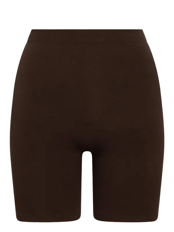 SKIMS Cocoa Seamless Sculpt Mid-thigh Shaping Shorts - Brown