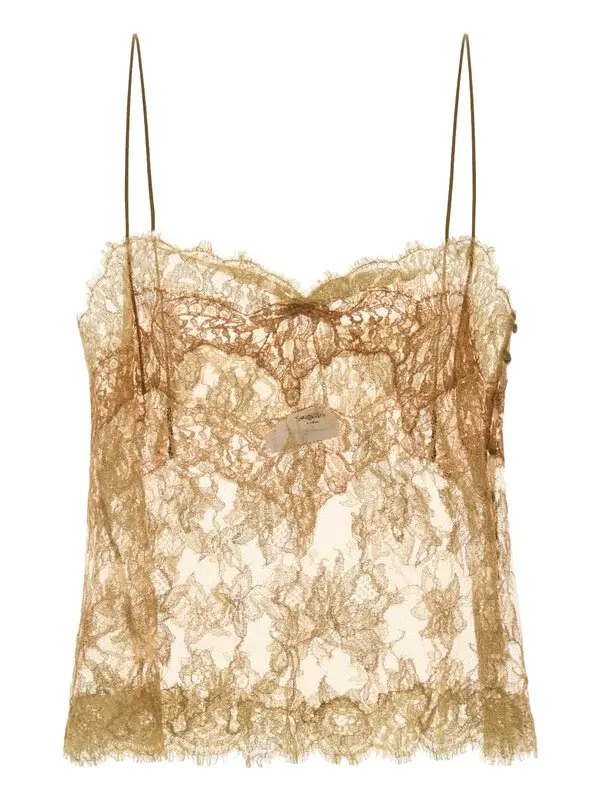 Saint Laurent Lace Top - Gold