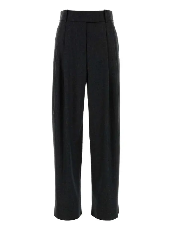 Giorgio Armani Wool Blend Tailored Pant - Grey