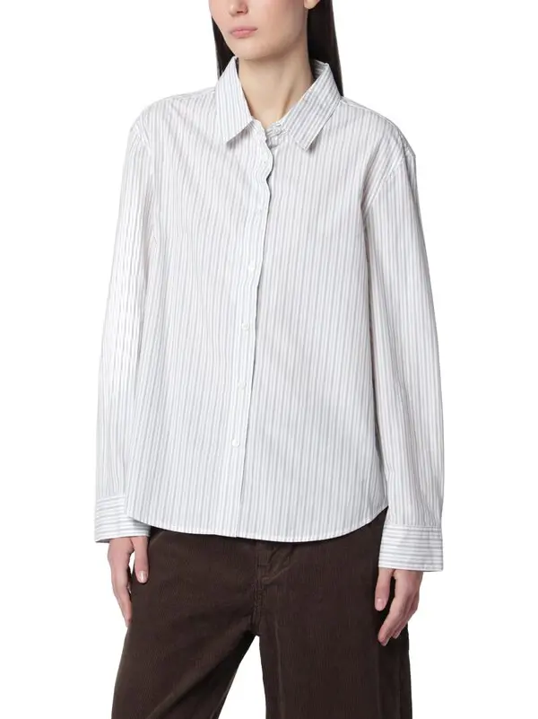 DUNST Studio Striped Cotton Shirt - Grey