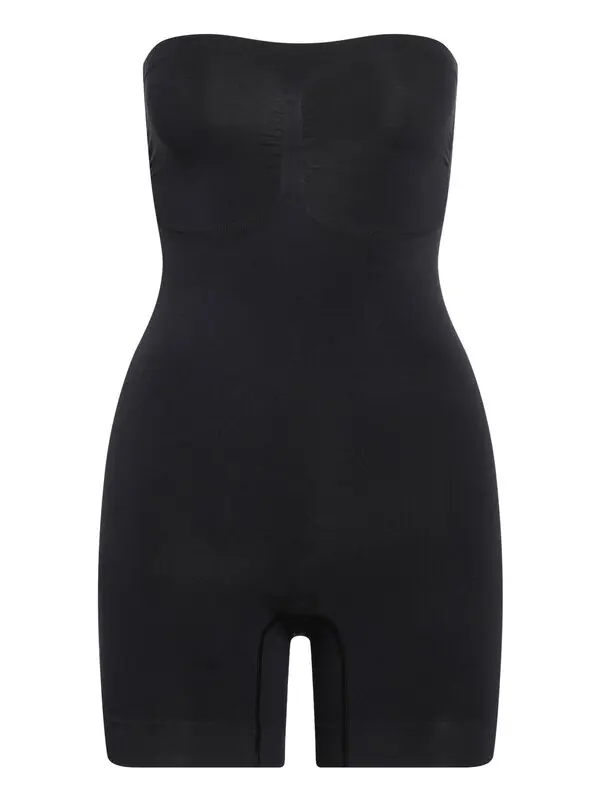 SKIMS Seamless Sculpt Strapless Mini Shaping Bodysuit - Black